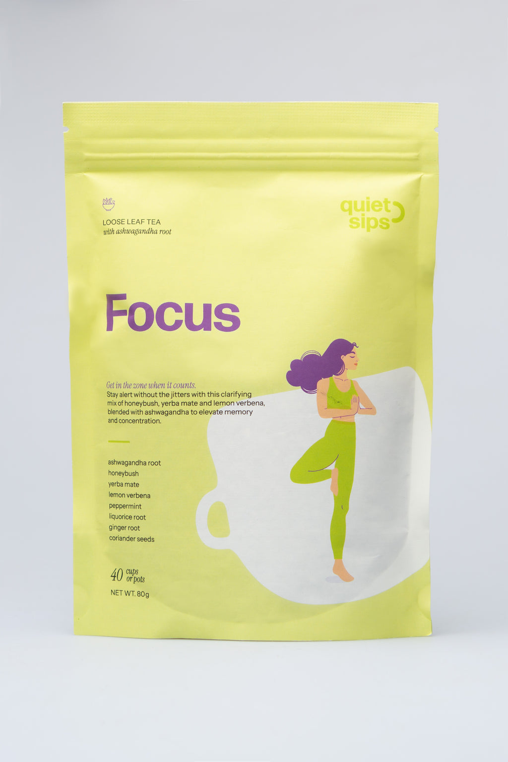Focus | Invigorating Herbal Tea for Clarity and Concentration | Quiet Sips
